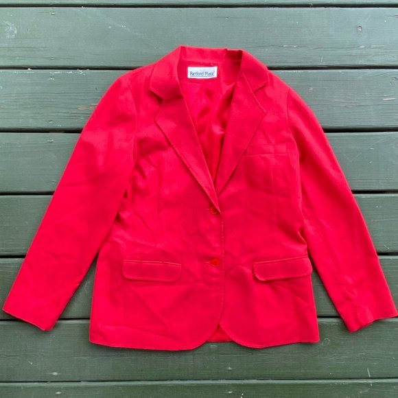 American Vintage | Jackets & Coats | Vintage Bright Red Blazer Womens ...